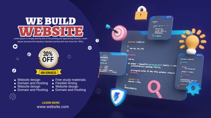 Copy of Website design service banner ad | PosterMyWall