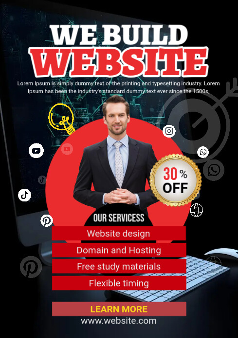 Website design service banner Template | PosterMyWall