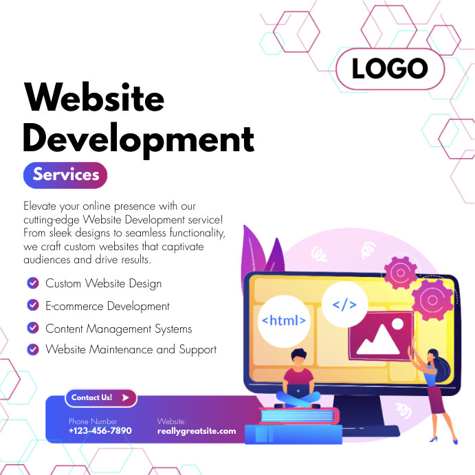 Copy of WEBSITE DEVELOPMENT SERVICES | PosterMyWall