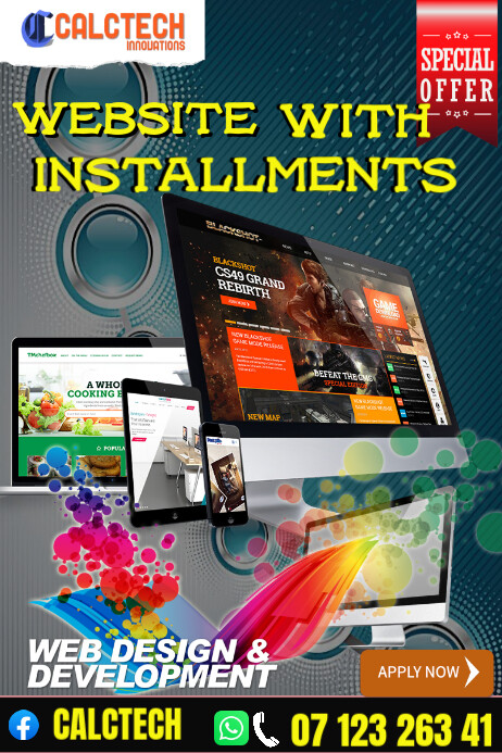 WEBSITE WITH INSTALLMENT POSTER Templat | PosterMyWall