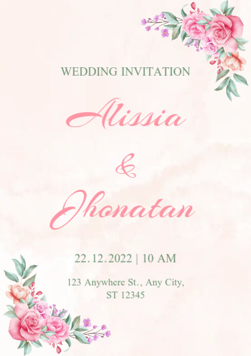 Wedding A4 Template | PosterMyWall