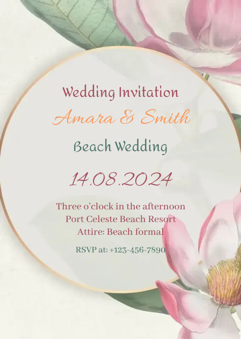 Wedding A6 Template | PosterMyWall