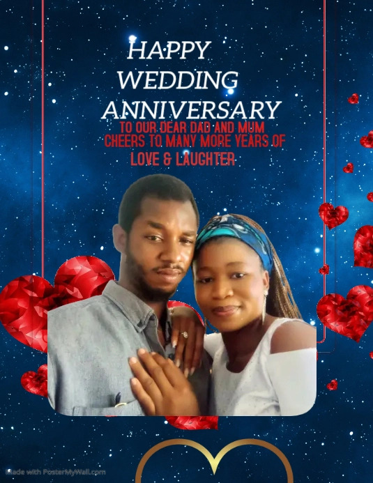 Wedding anniversary (33) Template | PosterMyWall