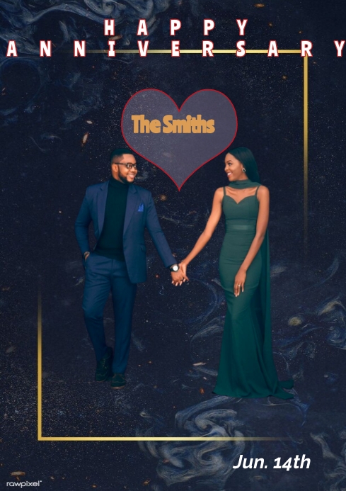 Wedding Anniversary card Template | PosterMyWall