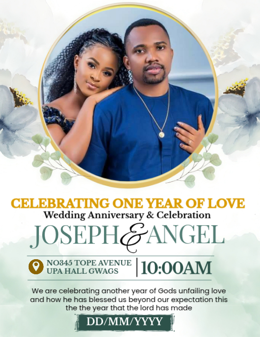 Wedding anniversary Template | PosterMyWall