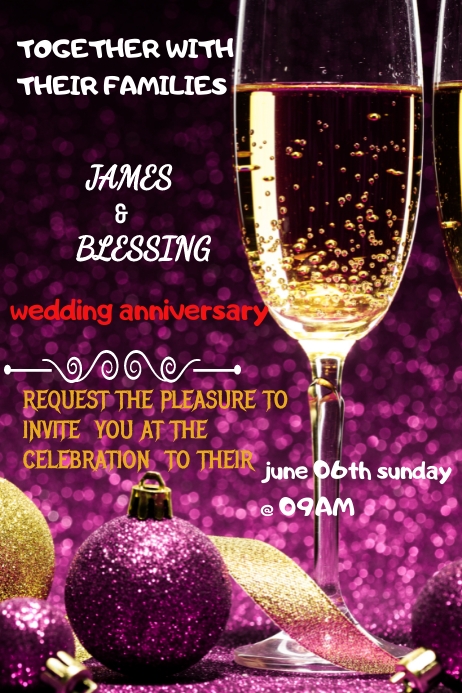 wedding anniversary Template | PosterMyWall