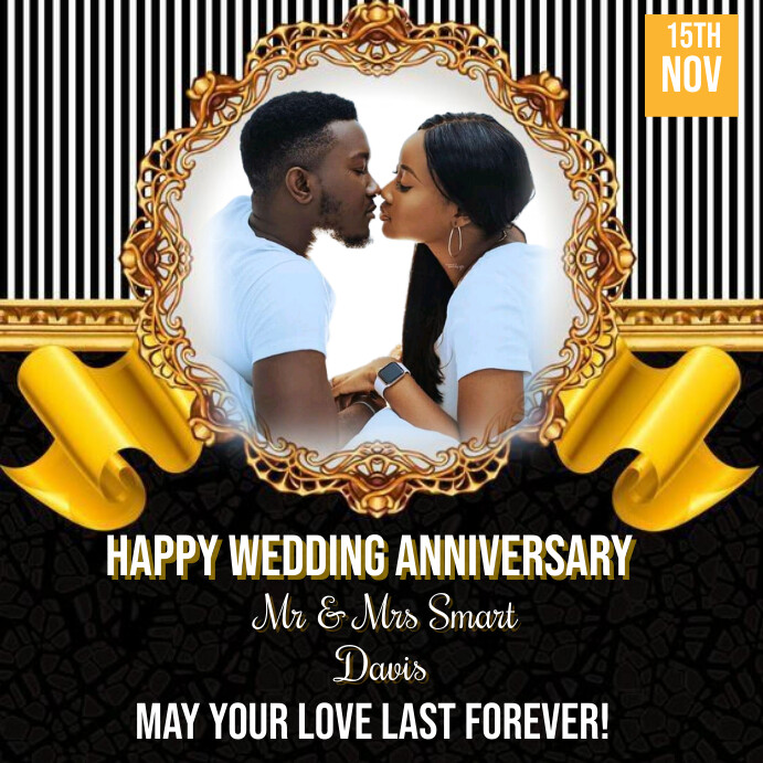 Wedding anniversary Template | PosterMyWall