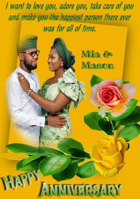 Wedding anniversary Template | PosterMyWall