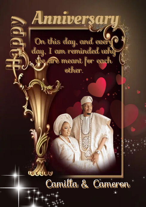 Wedding anniversary Template | PosterMyWall