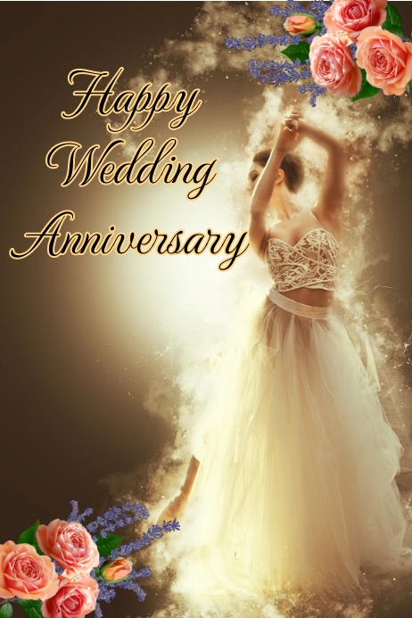 Wedding anniversary Template | PosterMyWall