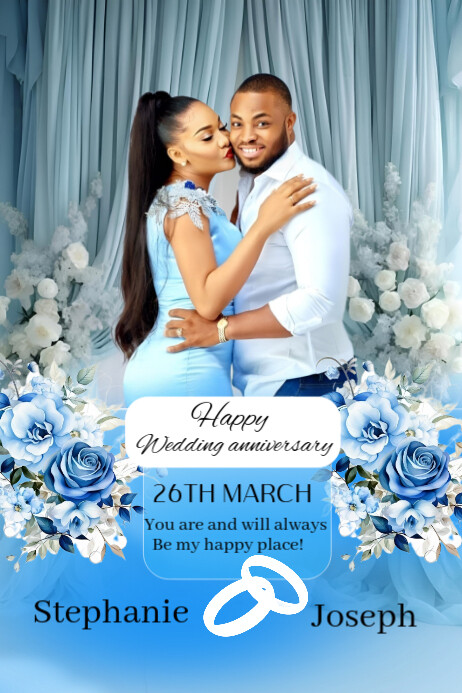 Wedding Anniversary Template | PosterMyWall
