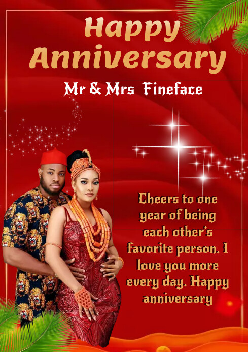 Wedding anniversary Template | PosterMyWall