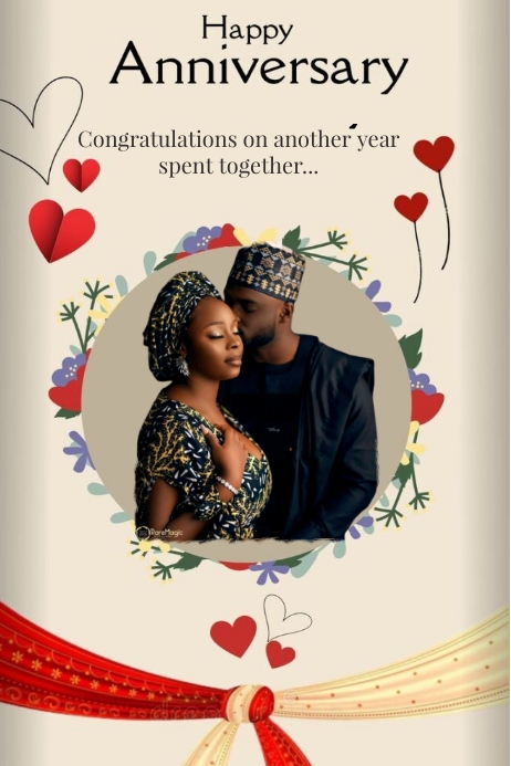 Wedding anniversary Template | PosterMyWall