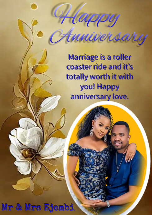 Wedding anniversary Template | PosterMyWall