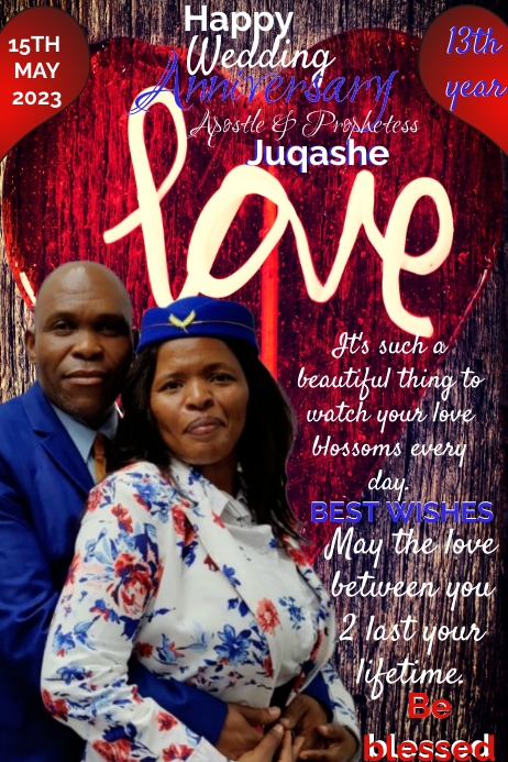 Wedding anniversary Template | PosterMyWall