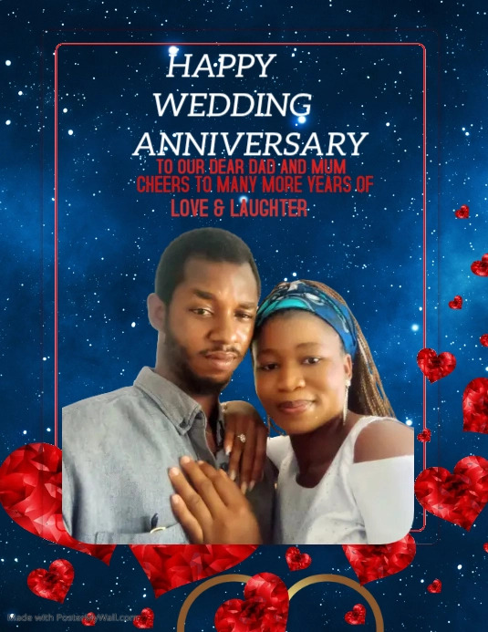 Wedding anniversary Template | PosterMyWall