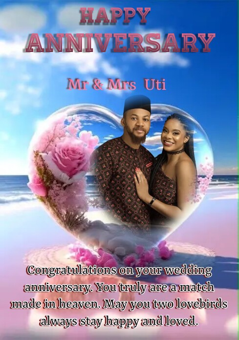 Wedding anniversary Template | PosterMyWall