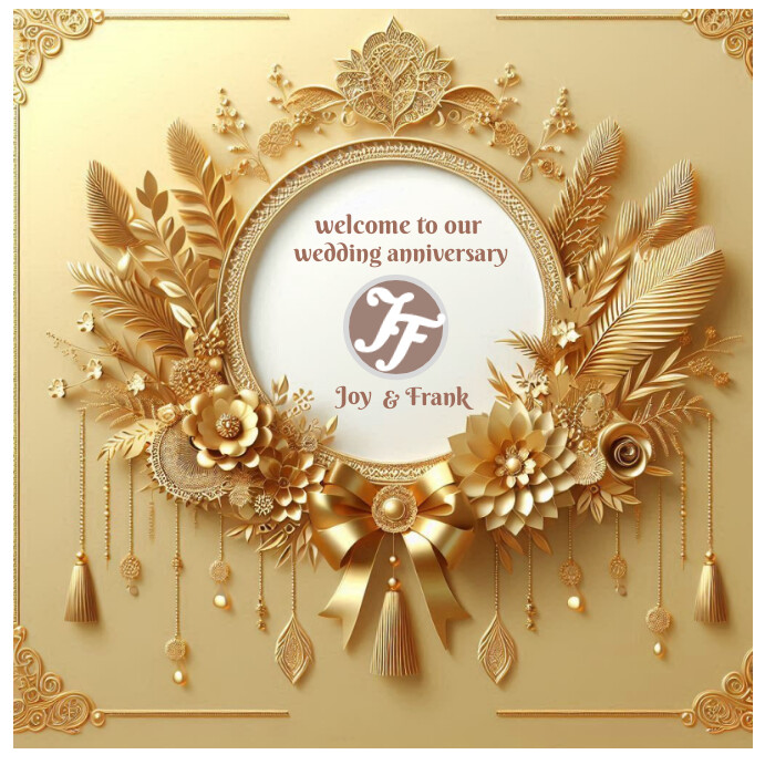 Wedding anniversary design Templat | PosterMyWall