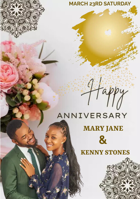 Wedding anniversary Template | PosterMyWall