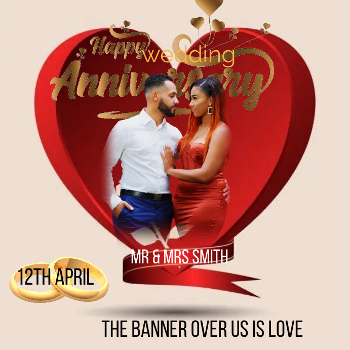 Wedding/anniversary Template | PosterMyWall