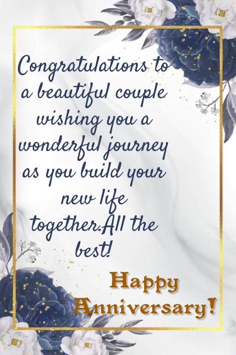 Wedding anniversary Template | PosterMyWall