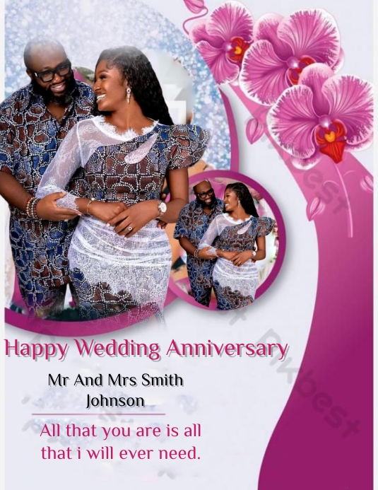 Wedding anniversary Template | PosterMyWall