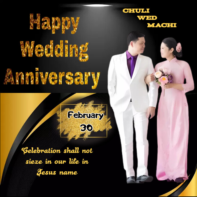 Wedding anniversary flyer Template | PosterMyWall
