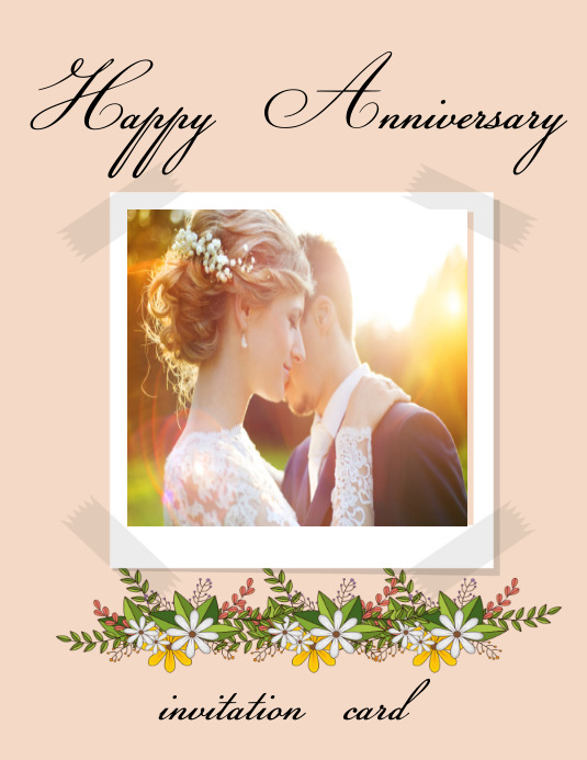 wedding anniversary flyer design Template | PosterMyWall