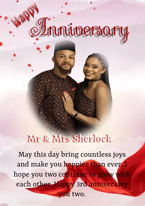 Plantilla de Wedding anniversary flyer | PosterMyWall