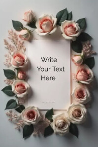 Wedding card flower frame Template | PosterMyWall