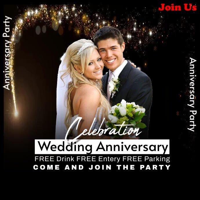 Wedding Anniversary Poster Template | PosterMyWall