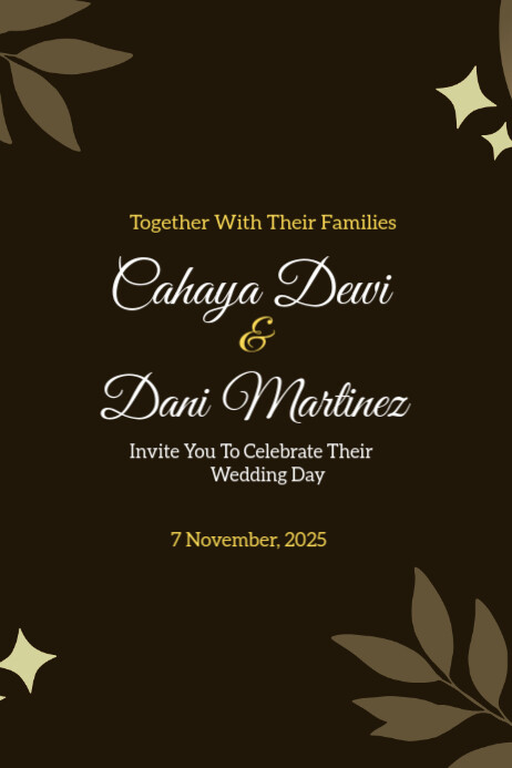 wedding announcement digital wedding card Template | PosterMyWall