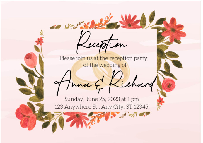 wedding announcement digital wedding card Template | PosterMyWall