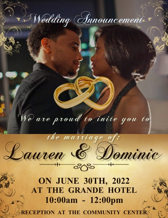 Wedding Announcement Flyer 1 Template | PosterMyWall