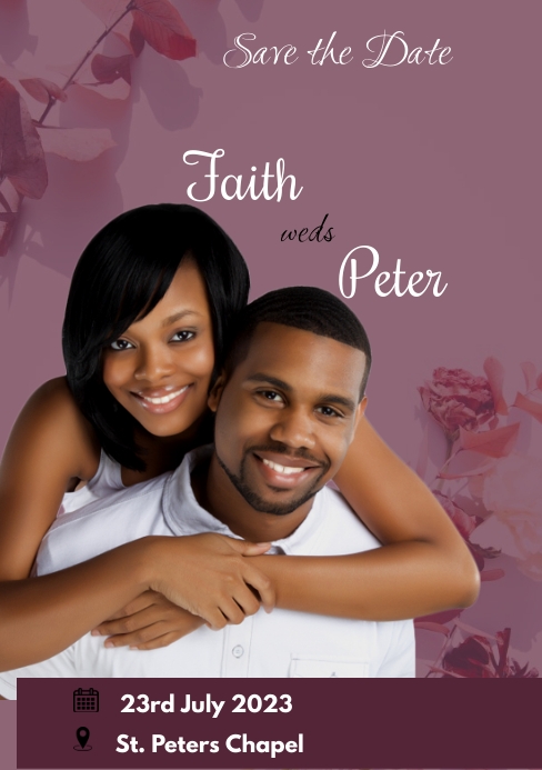 Wedding announcement flyer Template | PosterMyWall