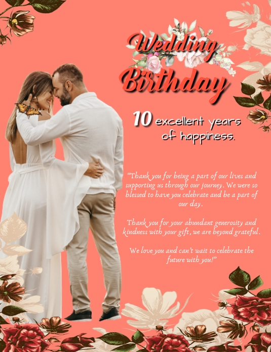 wedding birthday invitation card template | PosterMyWall