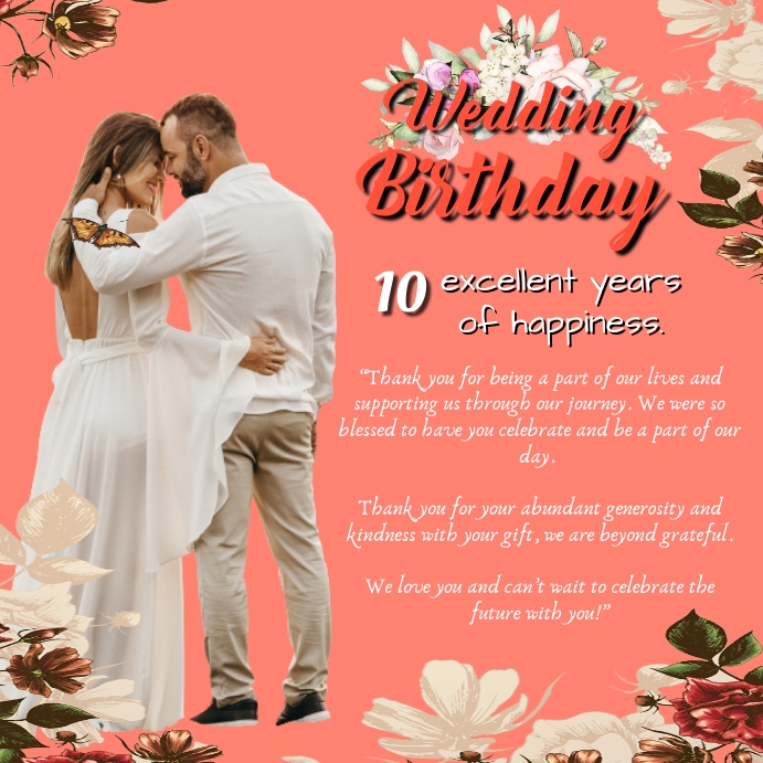 wedding birthday invitation card template | PosterMyWall