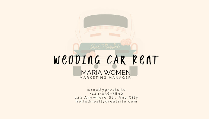 WEDDING CAR RENT business card Template | PosterMyWall