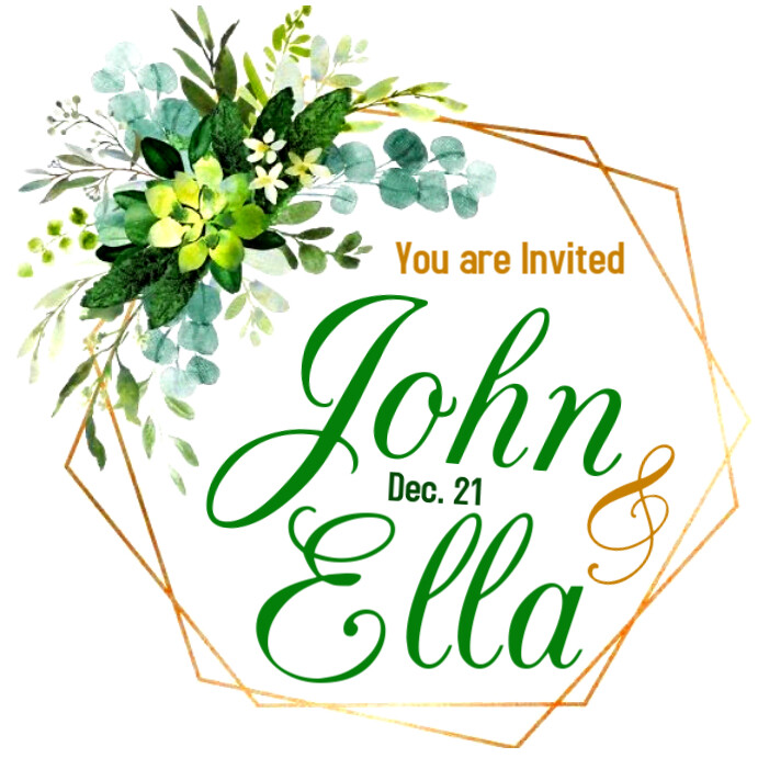 Wedding Card & Sticker White Square Template | PosterMyWall