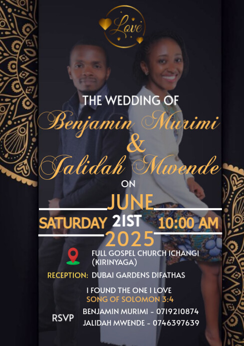 WEDDING CARD 2025 JUNE Template | PosterMyWall