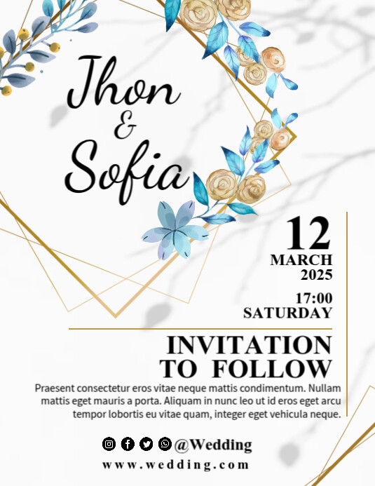 Plantilla de Wedding Card Ads | PosterMyWall