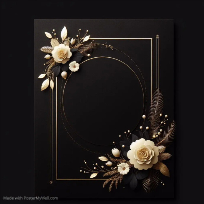 Wedding card black background Template | PosterMyWall