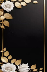 Wedding card template gold background | PosterMyWall