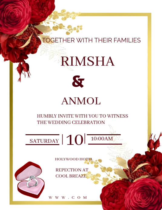 wedding card desgin telemplete Templat | PosterMyWall