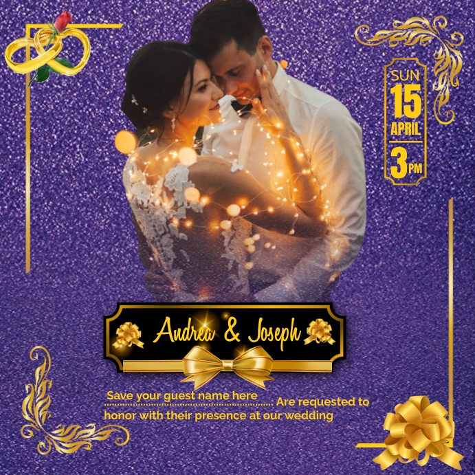 wedding card design flyer Template | PosterMyWall