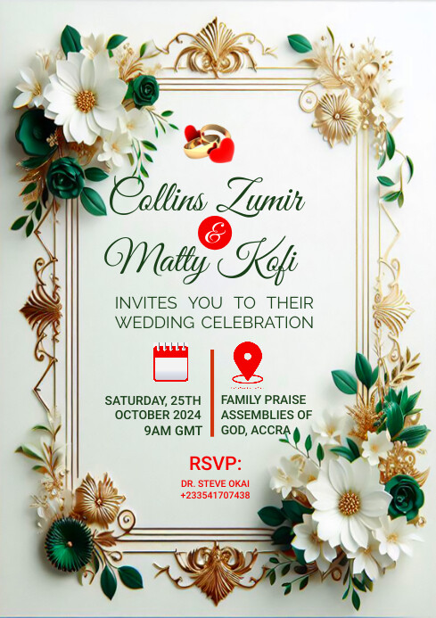 Copy of Wedding card | PosterMyWall