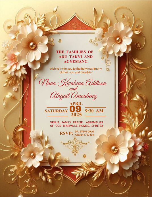 Copy of wedding card | PosterMyWall