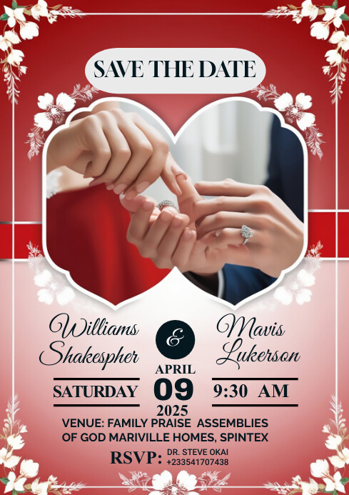 Plantilla de Wedding Card | PosterMyWall