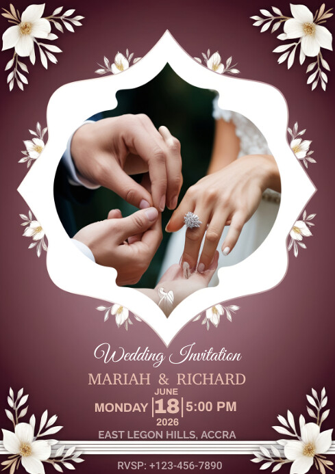 Wedding Card Template | PosterMyWall