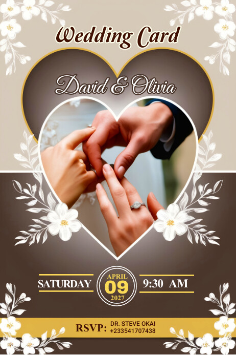 Wedding Card Template | PosterMyWall